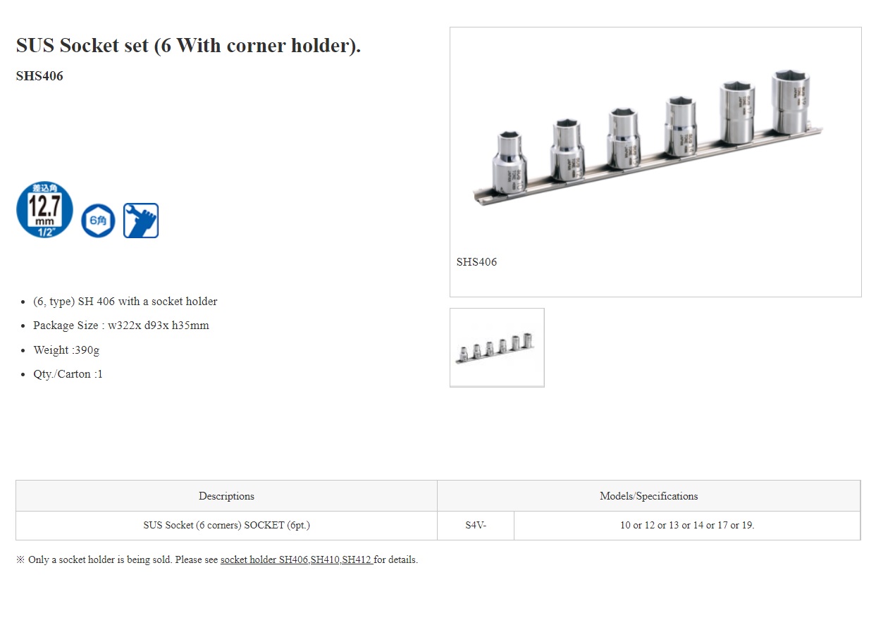 Ichiban Precision Sdn Bhd - Tone - Tone SUS Tool set. SUS Socket wrench set, SUS Socket set (6 ...